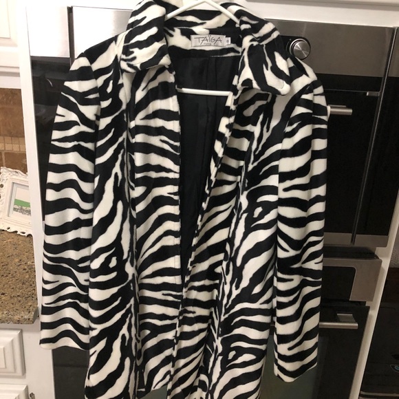 Taiga | Jackets & Coats | Taiga Paris Zebra Pattern Coat | Poshmark